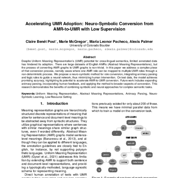 Accelerating UMR Adoption: Neuro-Symbolic Conversion from AMR-to-UMR with Low Supervision - ACL ...