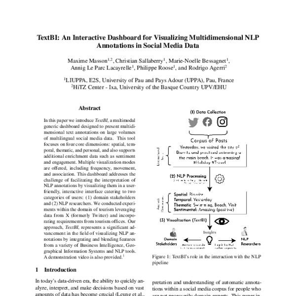 Textbi An Interactive Dashboard For Visualizing Multidimensional Nlp Annotations In Social