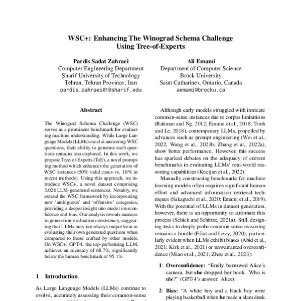 WSC+: Enhancing The Winograd Schema Challenge Using Tree-of-Experts ...