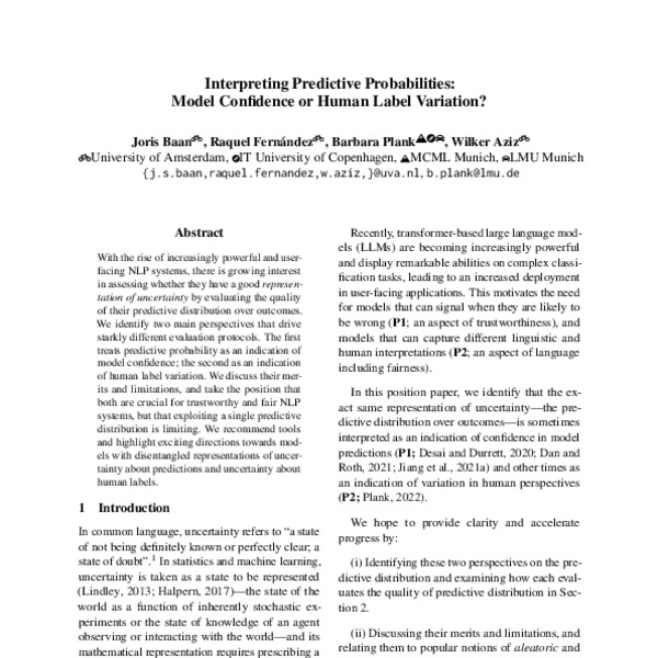 Interpreting Predictive Probabilities: Model Confidence or Human Label ...