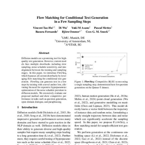 Flow Matching For Conditional Text Generation In A Few Sampling Steps