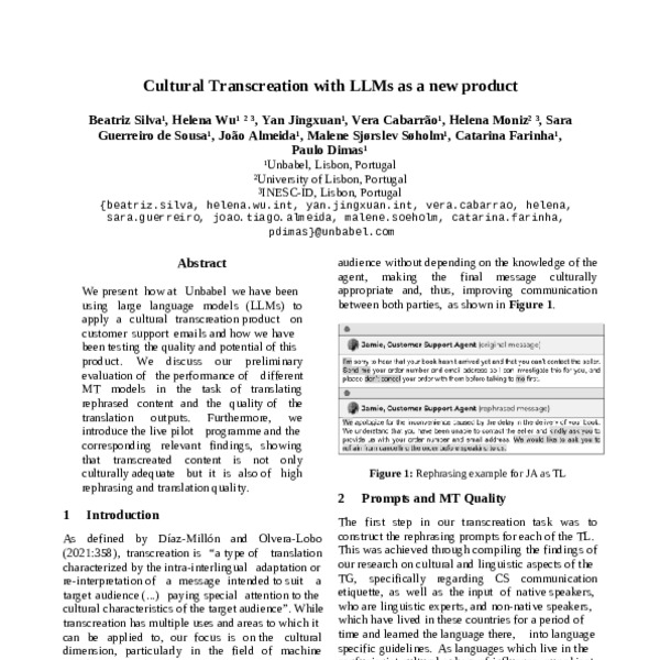 Cultural Transcreation with LLMs as a new product - ACL Anthology