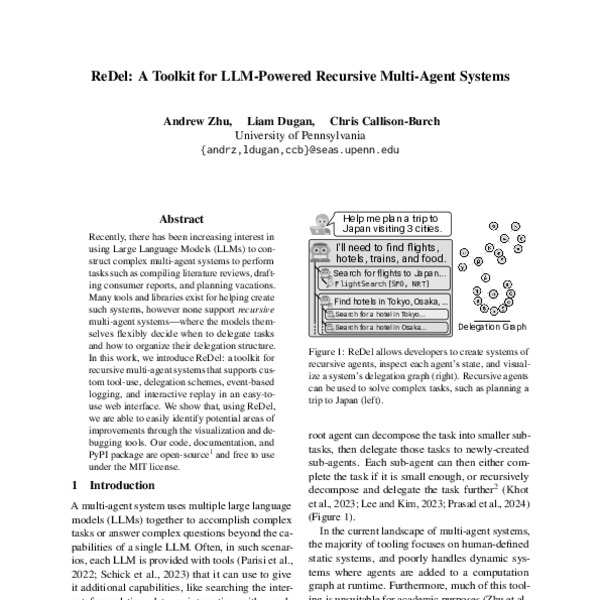 Redel A Toolkit For Llm Powered Recursive Multi Agent Systems Acl Anthology