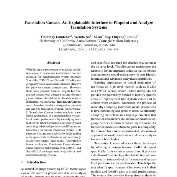 Translation Canvas: An Explainable Interface to Pinpoint and Analyze ...