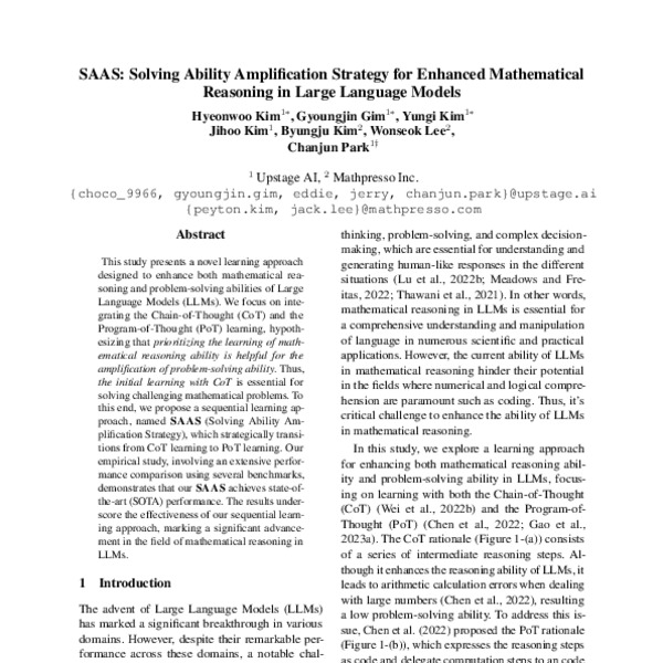 SAAS: Solving Ability Amplification Strategy for Enhanced Mathematical Reasoning in Large ...