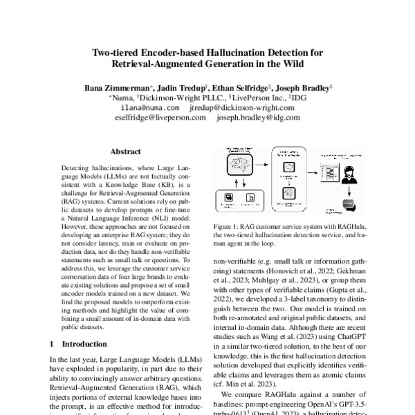 Two-tiered Encoder-based Hallucination Detection for Retrieval-Augmented Generation in the Wild ...