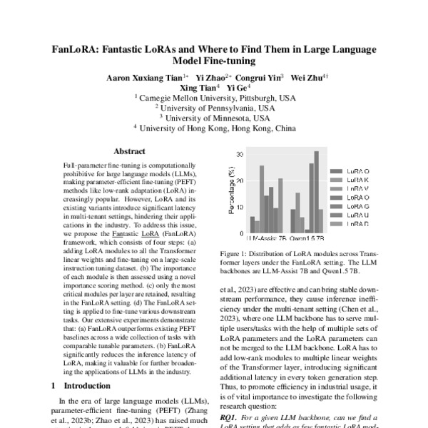 FanLoRA: Fantastic LoRAs and Where to Find Them in Large Language Model Fine-tuning - ACL Anthology