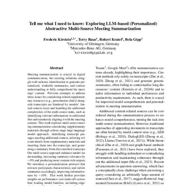 Tell me what I need to know: Exploring LLM-based (Personalized ...