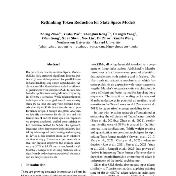 Rethinking Token Reduction for State Space Models - ACL Anthology