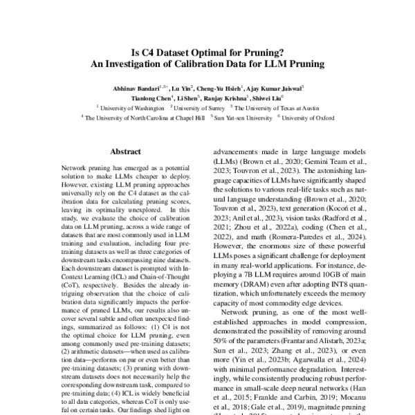 Is C4 Dataset Optimal for Pruning? An Investigation of Calibration Data ...