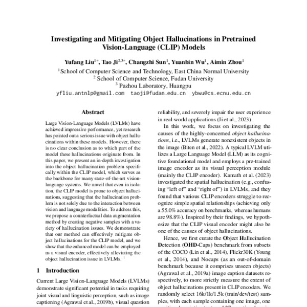 Investigating and Mitigating Object Hallucinations in Pretrained Vision ...
