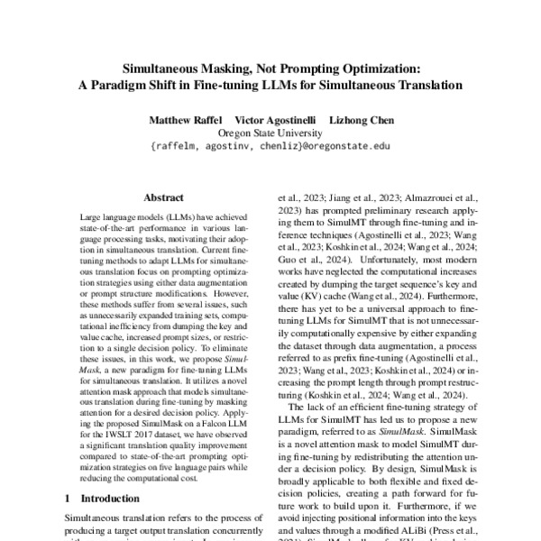 Simultaneous Masking, Not Prompting Optimization: A Paradigm Shift in ...