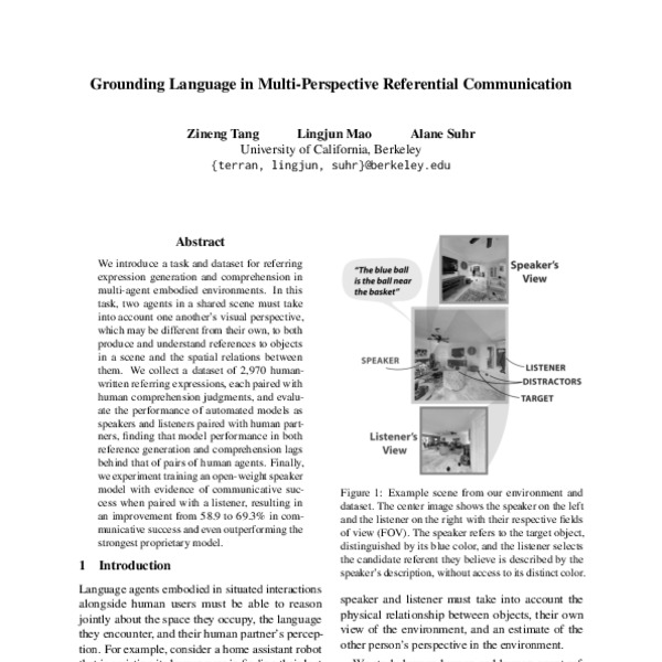 Grounding Language in Multi-Perspective Referential Communication - ACL Anthology