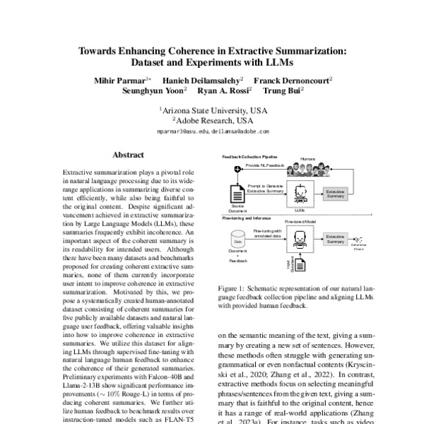Towards Enhancing Coherence in Extractive Summarization: Dataset and Experiments with LLMs - ACL ...