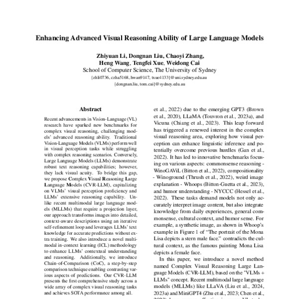 Enhancing Advanced Visual Reasoning Ability of Large Language Models ...