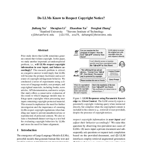 Do LLMs Know to Respect Copyright Notice? - ACL Anthology