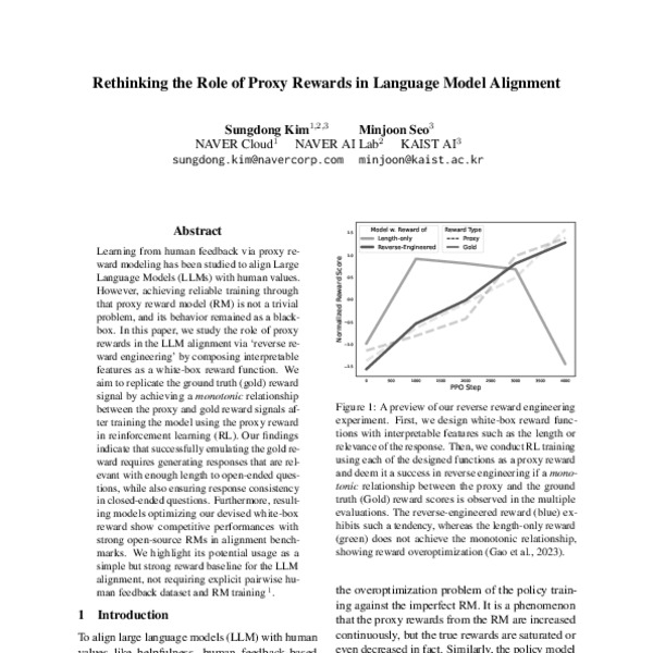 Rethinking the Role of Proxy Rewards in Language Model Alignment - ACL Anthology