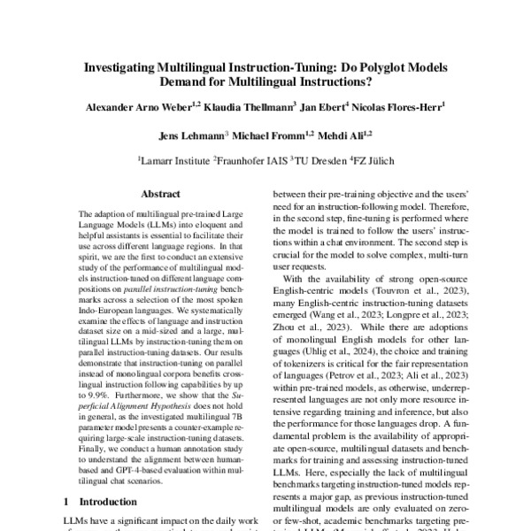 Investigating Multilingual Instruction-Tuning: Do Polyglot Models Demand for Multilingual ...