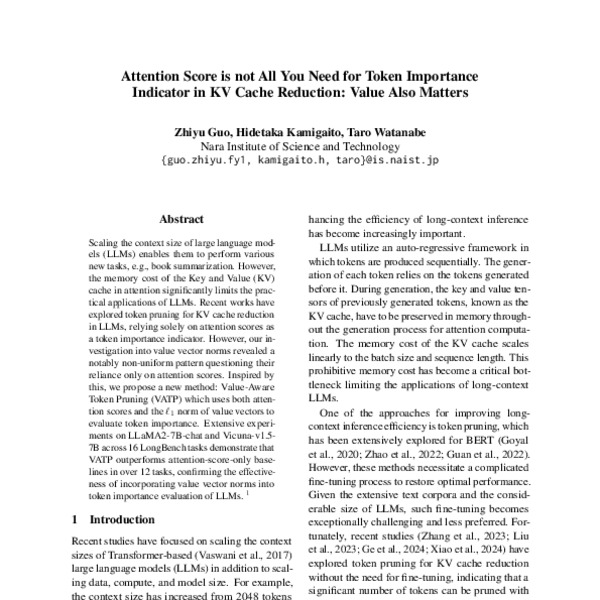 Attention Score is not All You Need for Token Importance Indicator in ...