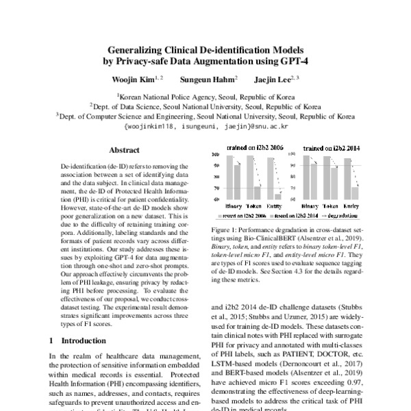 Generalizing Clinical De-identification Models by Privacy-safe Data Augmentation using GPT-4 ...