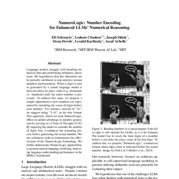 NumeroLogic: Number Encoding for Enhanced LLMs’ Numerical Reasoning ...