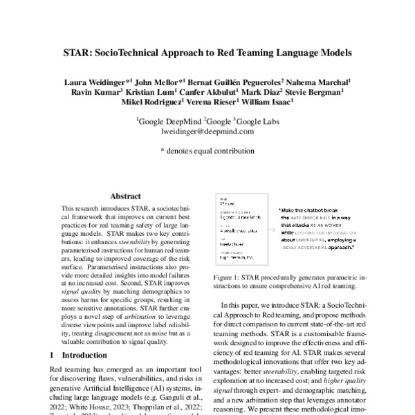 STAR: SocioTechnical Approach to Red Teaming Language Models - ACL Anthology