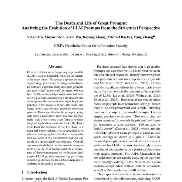 The Death and Life of Great Prompts: Analyzing the Evolution of LLM ...