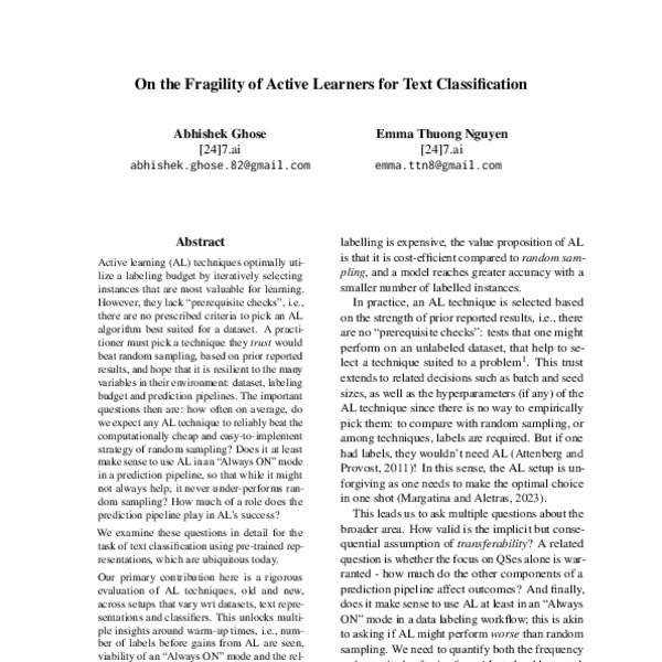On the Fragility of Active Learners for Text Classification - ACL Anthology