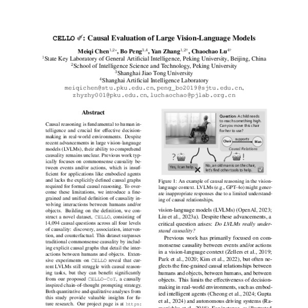 CELLO: Causal Evaluation of Large Vision-Language Models - ACL Anthology