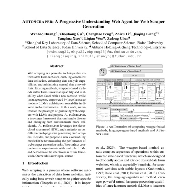 AutoScraper: A Progressive Understanding Web Agent for Web Scraper Generation - ACL Anthology