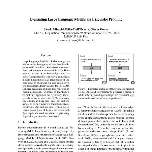 Evaluating Large Language Models via Linguistic Profiling - ACL Anthology