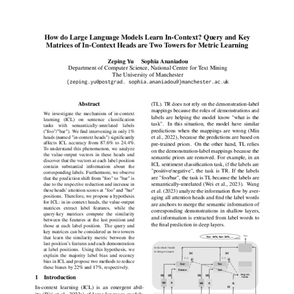How do Large Language Models Learn In-Context? Query and Key Matrices of In-Context Heads are ...