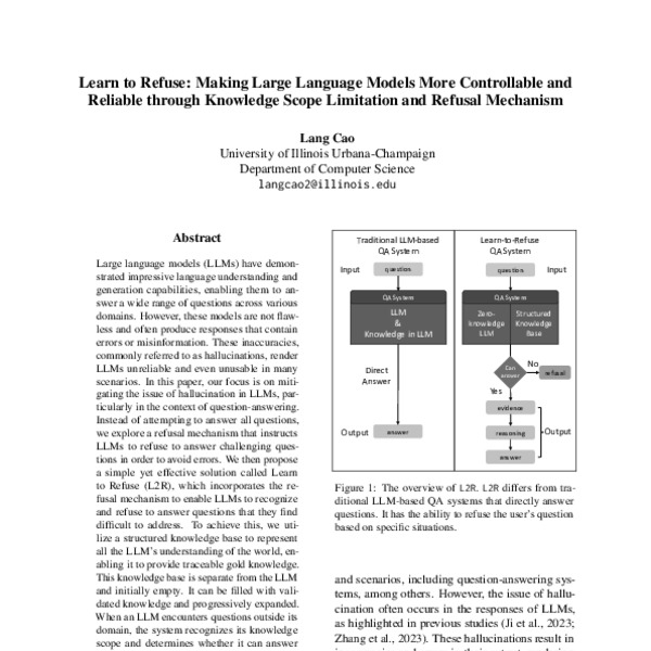 Learn to Refuse: Making Large Language Models More Controllable and Reliable through Knowledge ...
