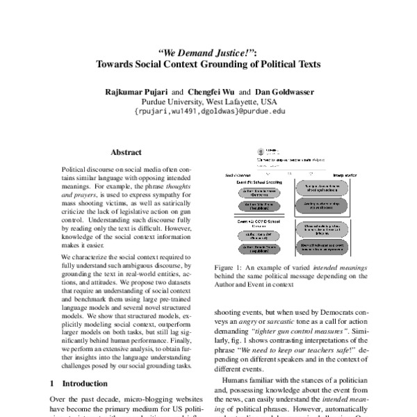 “We Demand Justice!”: Towards Social Context Grounding of Political ...