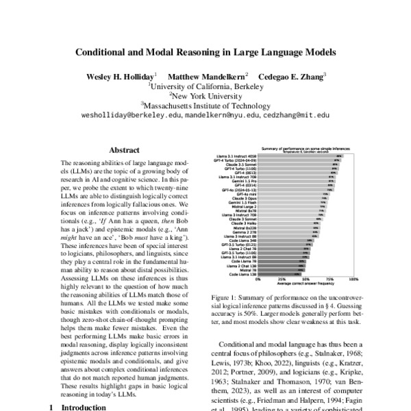 Conditional and Modal Reasoning in Large Language Models - ACL Anthology