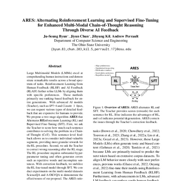 ARES: Alternating Reinforcement Learning and Supervised Fine-Tuning for ...