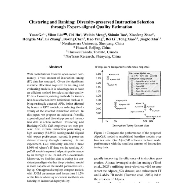 Clustering and Ranking: Diversity-preserved Instruction Selection through Expert-aligned Quality ...