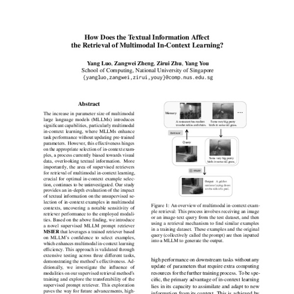 How Does the Textual Information Affect the Retrieval of Multimodal In-Context Learning? - ACL ...