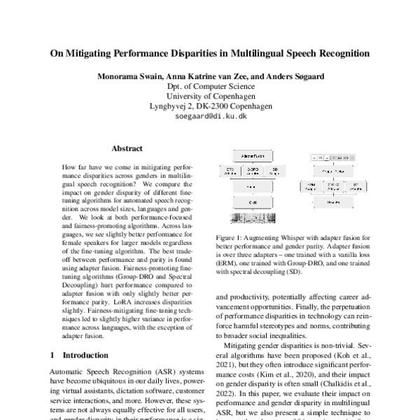 On Mitigating Performance Disparities in Multilingual Speech Recognition - ACL Anthology