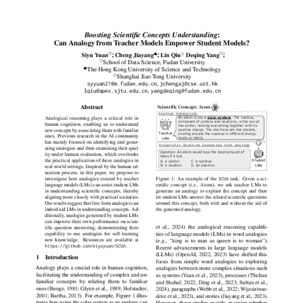 Boosting Scientific Concepts Understanding: Can Analogy from Teacher ...