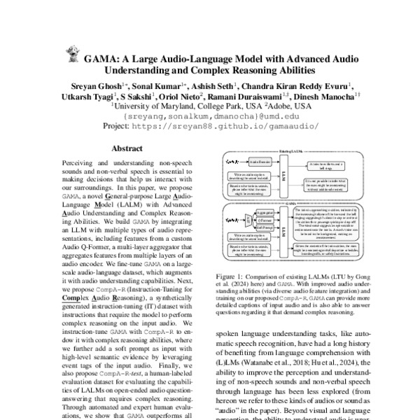 GAMA: A Large Audio-Language Model with Advanced Audio Understanding ...