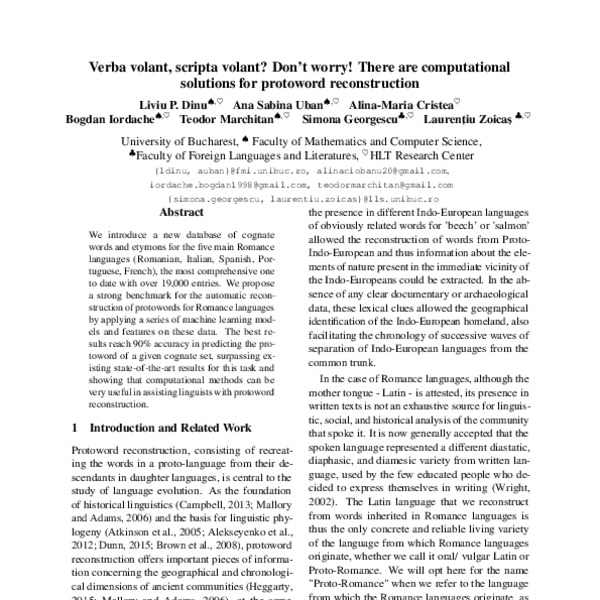 Verba volant, scripta volant? Don’t worry! There are computational ...