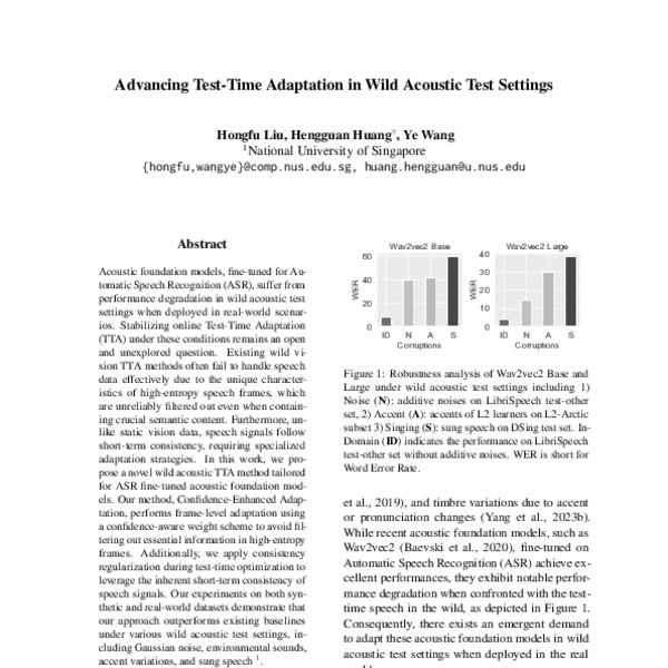 Advancing Test-Time Adaptation in Wild Acoustic Test Settings - ACL ...