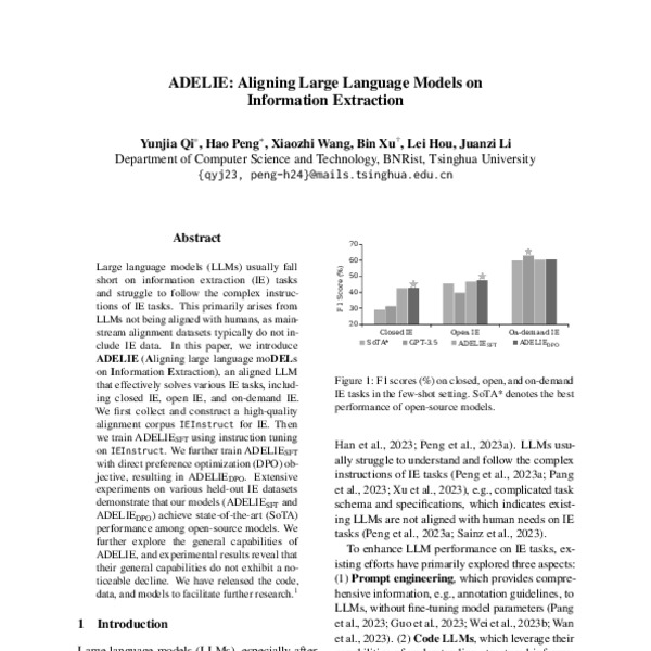 ADELIE: Aligning Large Language Models on Information Extraction - ACL Anthology