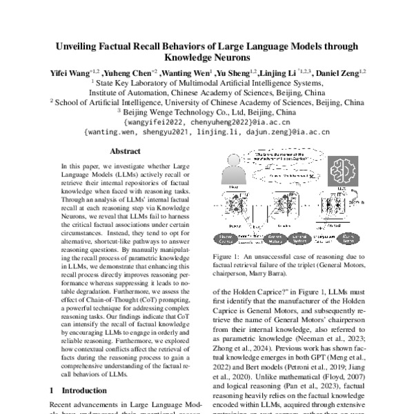 Unveiling Factual Recall Behaviors of Large Language Models through Knowledge Neurons - ACL ...