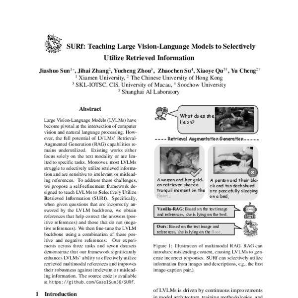 SURf: Teaching Large Vision-Language Models to Selectively Utilize ...