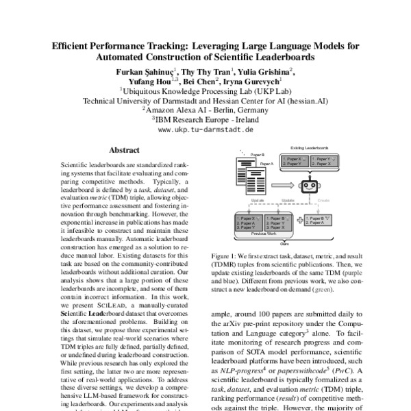 Efficient Performance Tracking: Leveraging Large Language Models for Automated Construction of ...