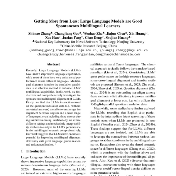 Getting More from Less: Large Language Models are Good Spontaneous ...