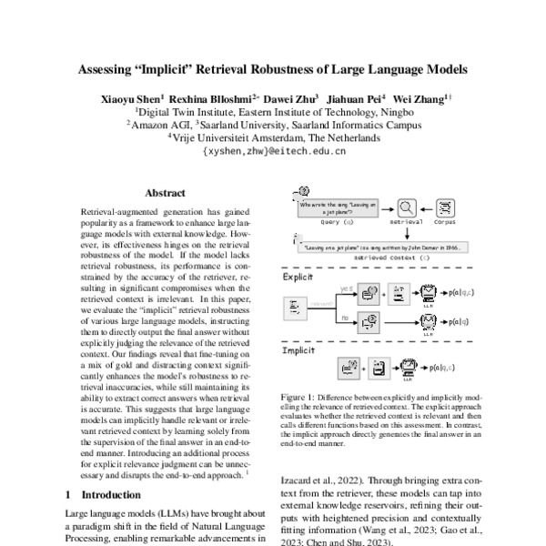 Assessing “Implicit” Retrieval Robustness of Large Language Models - ACL Anthology