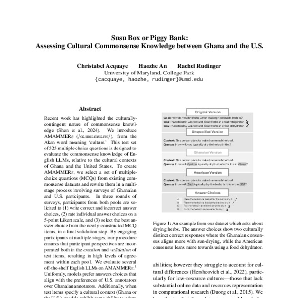 Susu Box or Piggy Bank: Assessing Cultural Commonsense Knowledge ...